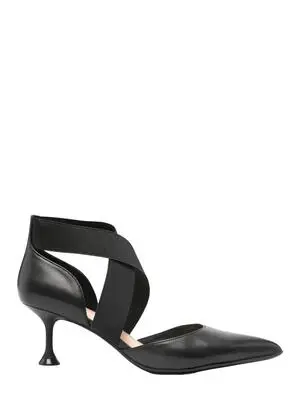 MARC ELLIS 60mm Elasticated Strap Pumps - Black