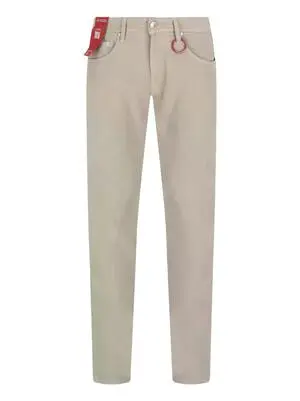 TRAMAROSSA Leonardo Logo-patch Cotton Jeans - Neutrals