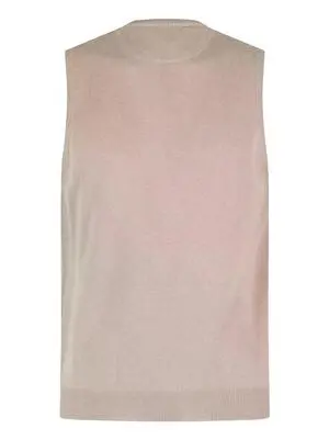 FILIPPO DE LAURENTIIS Ribbed Sleeveless Top - Neutrals