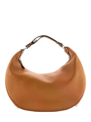 Fendi Graphy Leather Medium Hobo Bag - Brown