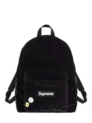 Supreme Logo-patch Backpack - Black