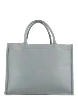 Dior Embossed Leather Medium Tote Bag - Grey