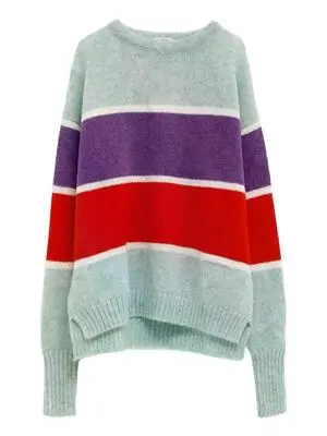 JW Anderson Contrast-striped Sweater - Blue