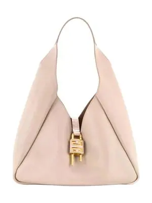 Givenchy Padlock Leather Hobo Bag - Neutrals
