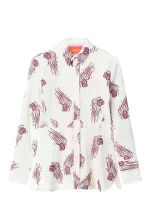 La DoubleJ Iris Floral-print Shirt - Neutrals