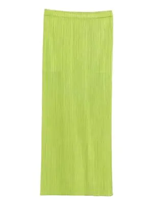 Issey Miyake Pleated Mid Skirt - Green