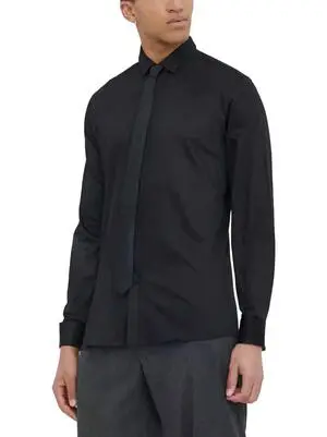 Hugo Stretch-cotton Shirt - Black
