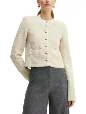 Patrizia Pepe Bouclé Cardigan - Neutrals