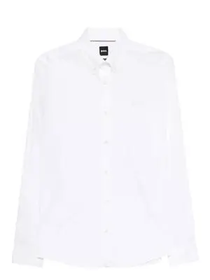 BOSS Logo-embroidered Shirt - White