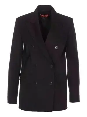 Max Mara Double-breasted Vadere Jacket - Black