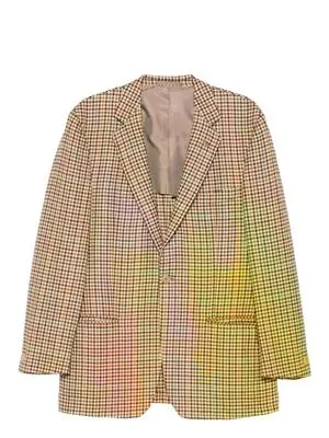 ROMEO GIGLI 1990s Checked Jacket - Neutrals