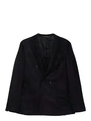Canali Double-breasted Jacket - Blue
