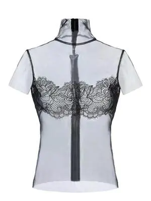MANURI Bambi Lace Blouse - Black