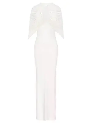 MANURI Kokon Draped Dress - White