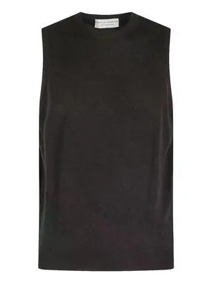 FILIPPO DE LAURENTIIS Sleeveless Vest - Brown