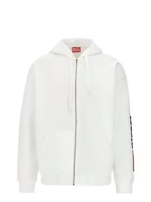DIESEL Full Zip Hoodie - White