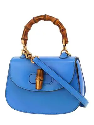 Gucci Bamboo Top-handle Cross-body Bag - Blue