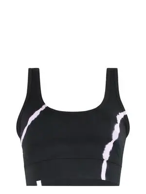 Electric & Rose Scoop-neck Sports Bra - Black