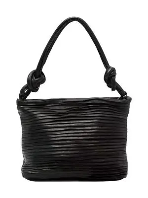 SOMMET Medium Aisha Knotted-handle Shoulder Bag - Black