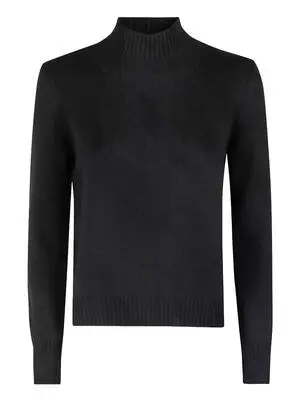 GRAN SASSO Funnel-neck Sweater - Black