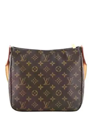 LOUIS VUITTON Looping Handbag Monogram Canvas Mm Satchel - Brown