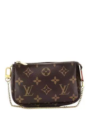 LOUIS VUITTON Pochette Accessoires Monogram Canvas Mini Clutch - Brown