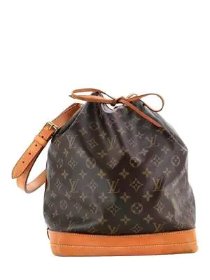 LOUIS VUITTON Noe Handbag Monogram Canvas Bucket Bag - Brown