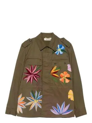 A.N.G.E.L.O. VINTAGE CULT Floral-embroidered Jacket - Green