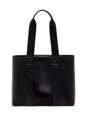 Hugo Logo-embroidered Tote Bag - Black
