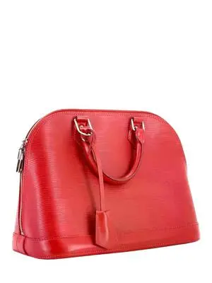 LOUIS VUITTON Alma Handbag Epi Leather Pm Satchel - Red