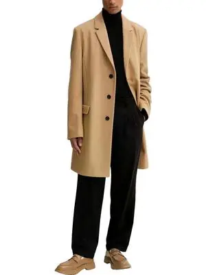 Hugo Single-breasted Coat - Neutrals