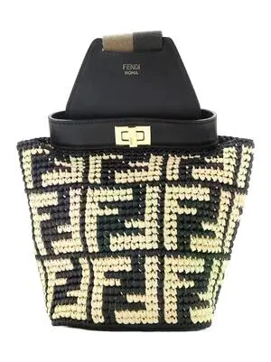 Fendi Zucca Raffia Mini Crossbody Bag - Neutrals