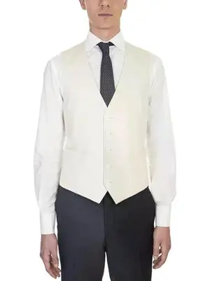 LARDINI Buttoned Waistcoat - White