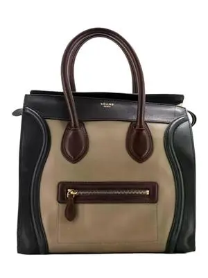 CELINE Bicolor Luggage Mini Satchel