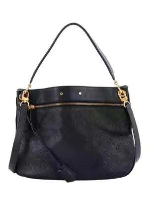 LOUIS VUITTON Spontini Nm Hobo Bag Monogram Empreinte Leather - Black