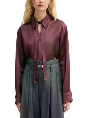 ISABELLE BLANCHE Tie-neck Shirt - Purple