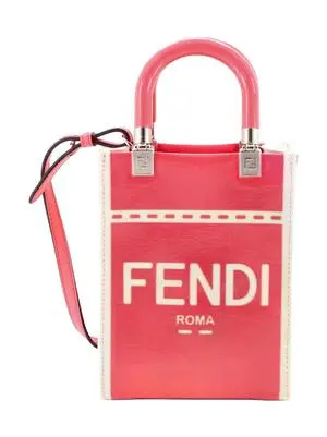Fendi Sunshine Shopper Tote Mini Crossbody Bag - Pink
