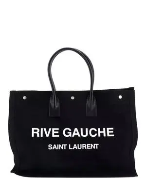 Saint Laurent Rive Gauche Shopper Large Tote Bag - Black