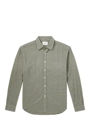 Nn07 Deon 5465 Organic Cotton-flannel Shirt - Green