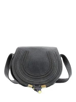 Chloé Marcie Leather Crossbody Bag - Black