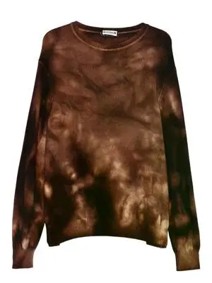 A.N.G.E.L.O. VINTAGE CULT Tie-dye Cashmere Sweater - Brown