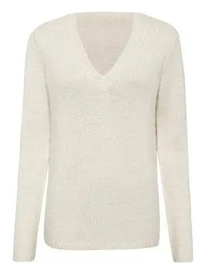 Gabriela Hearst Isiah Cashmere V-neck Sweater - Ivory