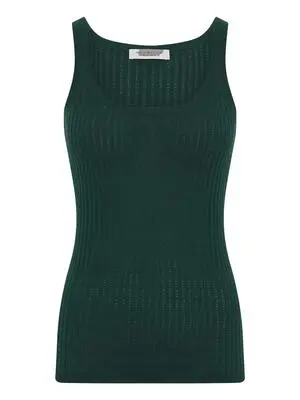 Gabriela Hearst Nevin Cashmere-silk Knit Tank Top - English Green