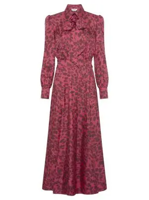 Gabriela Hearst Phelan Maxi Shirtdress - Fuchsia