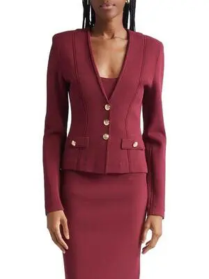 St. John Santa Roma Knit Jacket - Bordeaux