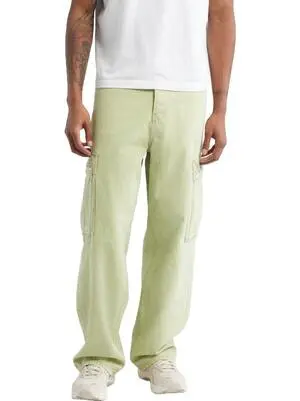 PLEASURES Sinful Baggy Cargo Jeans - Mint Creme
