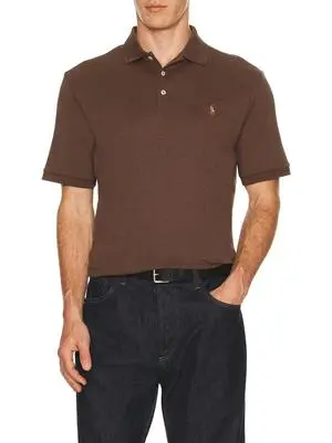 Polo Ralph Lauren Short Sleeve Soft Touch Polo - Nutmeg Brown Heather