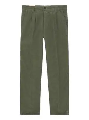 FORTELA Corduroy Pleated Trousers - Green