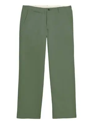 FORTELA Officer Cotton Satin Chino Trousers Green