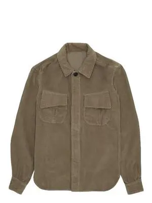 FORTELA Short Corduroy Overshirt Taupe